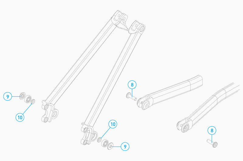 Airdrop Bikes - Edit v2 Chainstay Pivot Kit - Airdrop Bikes Limited